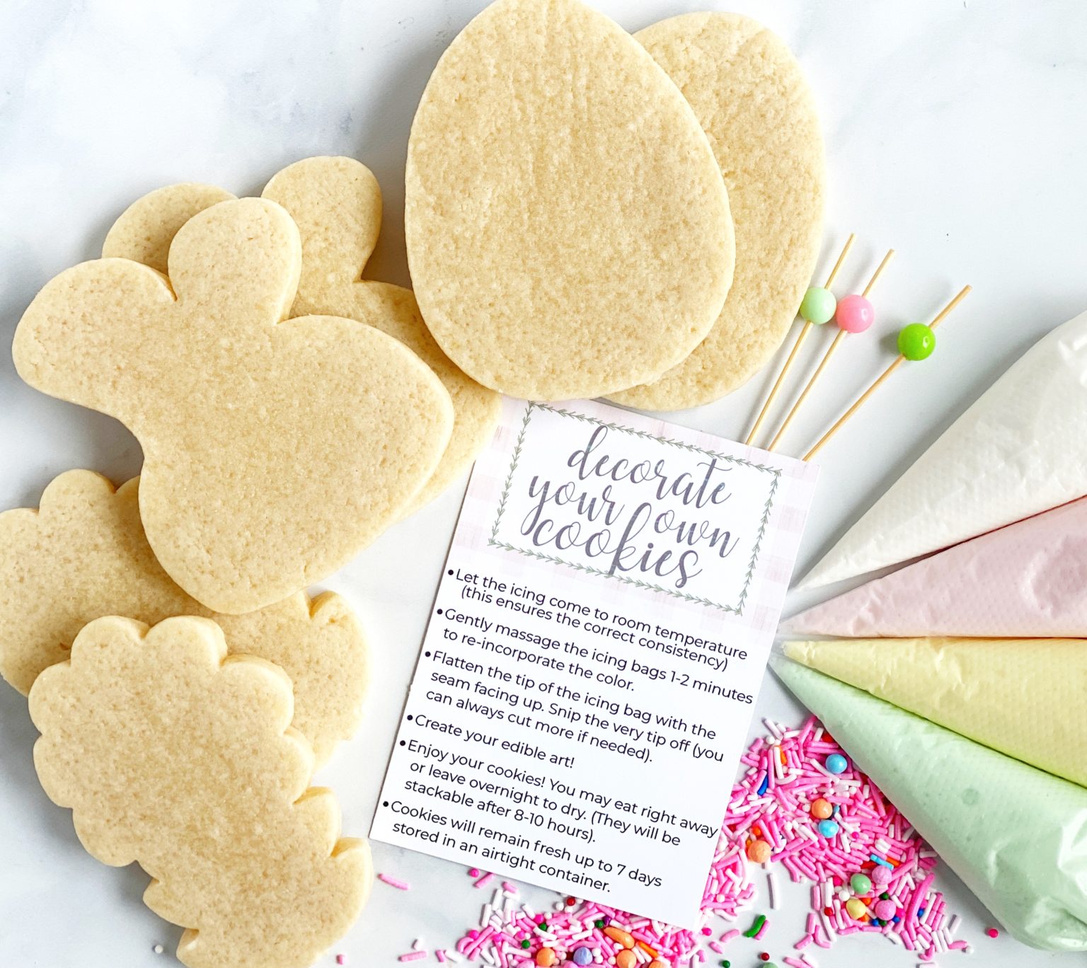 PRE-ORDER: DIY Cookie Kit – Easter/Spring – black market cookie co.